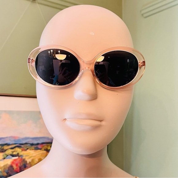 Coach | Accessories | Coach Translucent Pink With Black Lenses Cats Eye ...